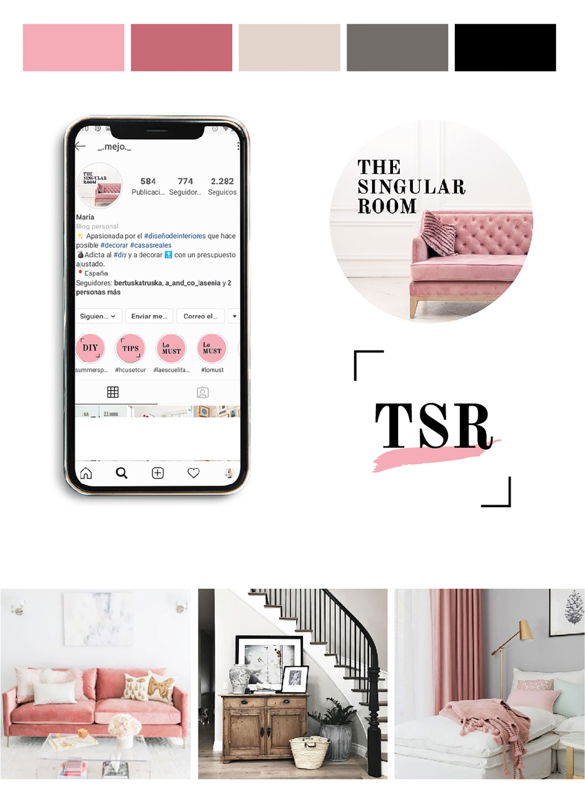 Diseño de Instagram para The Singular Room – SUPERKITINA